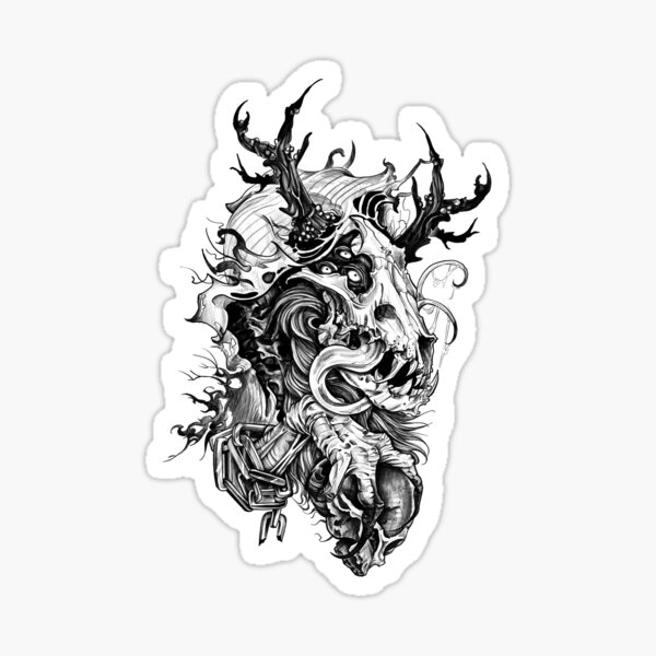 "Wendigo" Sticker for Sale by ElizaRoseTattoo | Redbubble