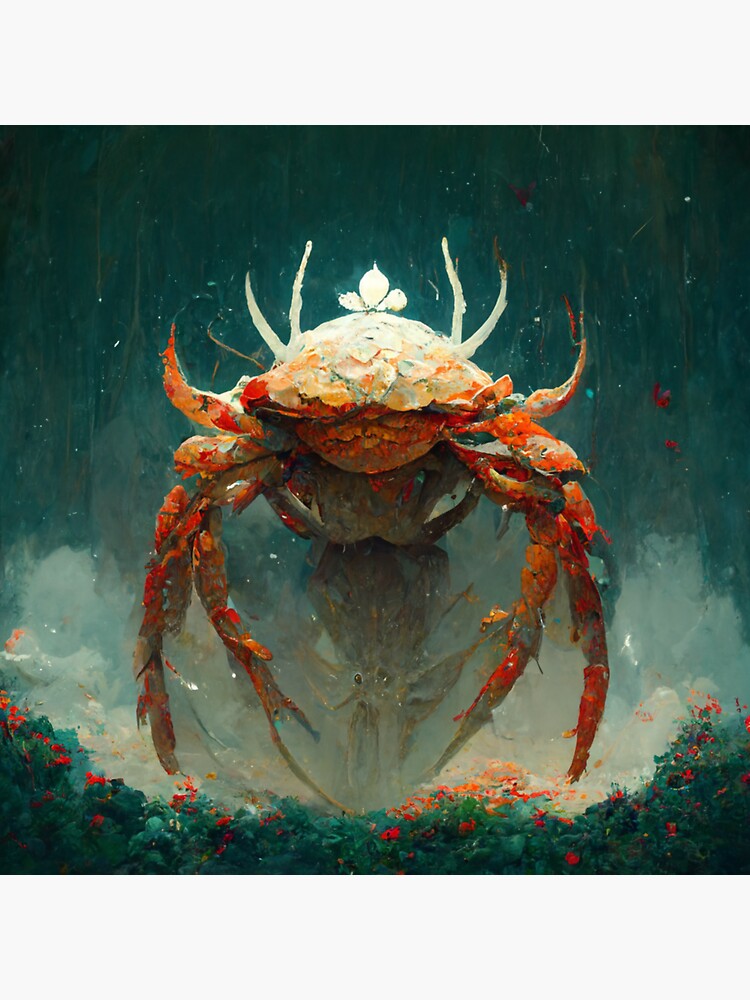 "god of crab" Sticker for Sale by shrineshop | Redbubble