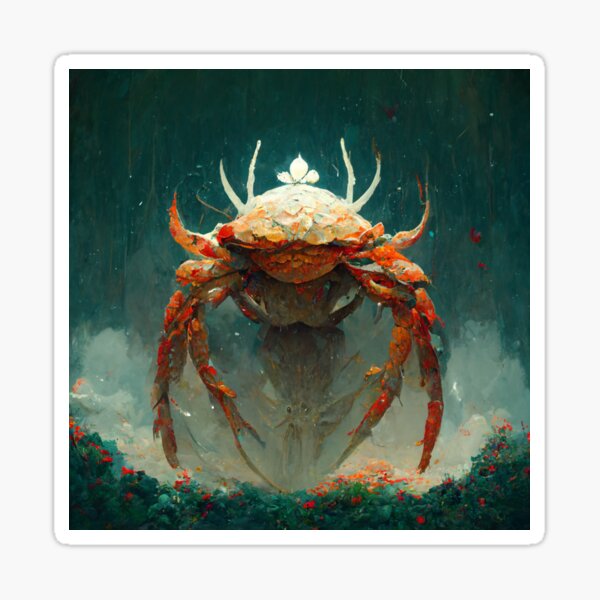 "god of crab" Sticker for Sale by shrineshop | Redbubble