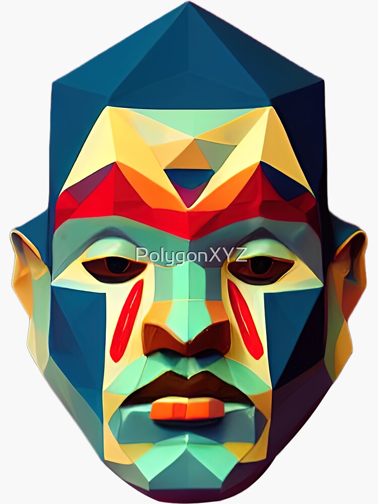 "Maori Face Crying Blood" Sticker for Sale by PolygonXYZ | Redbubble