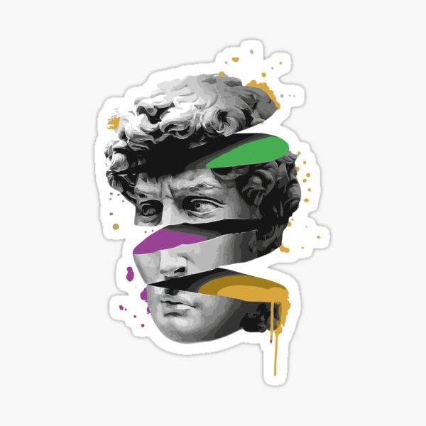 "Pop art statue of David" Sticker for Sale by Egezinti | Redbubble