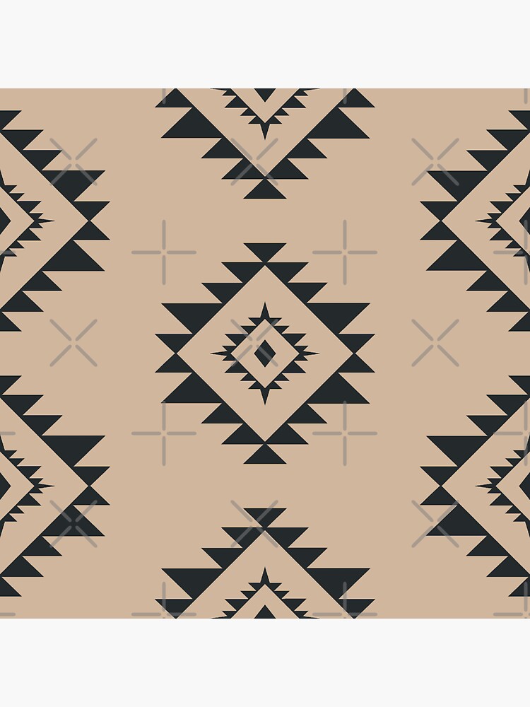 "Aztec polygone minimal pattern design beige " Sticker for Sale by ...