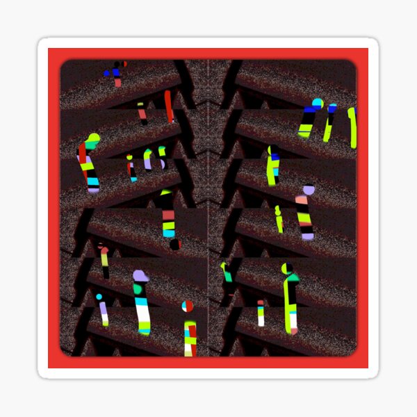 "modern block abstract art" Sticker by ackelly4 | Redbubble