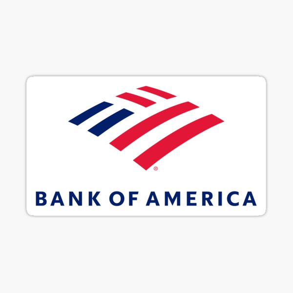 "Bank of america" Sticker for Sale by bagusclever | Redbubble