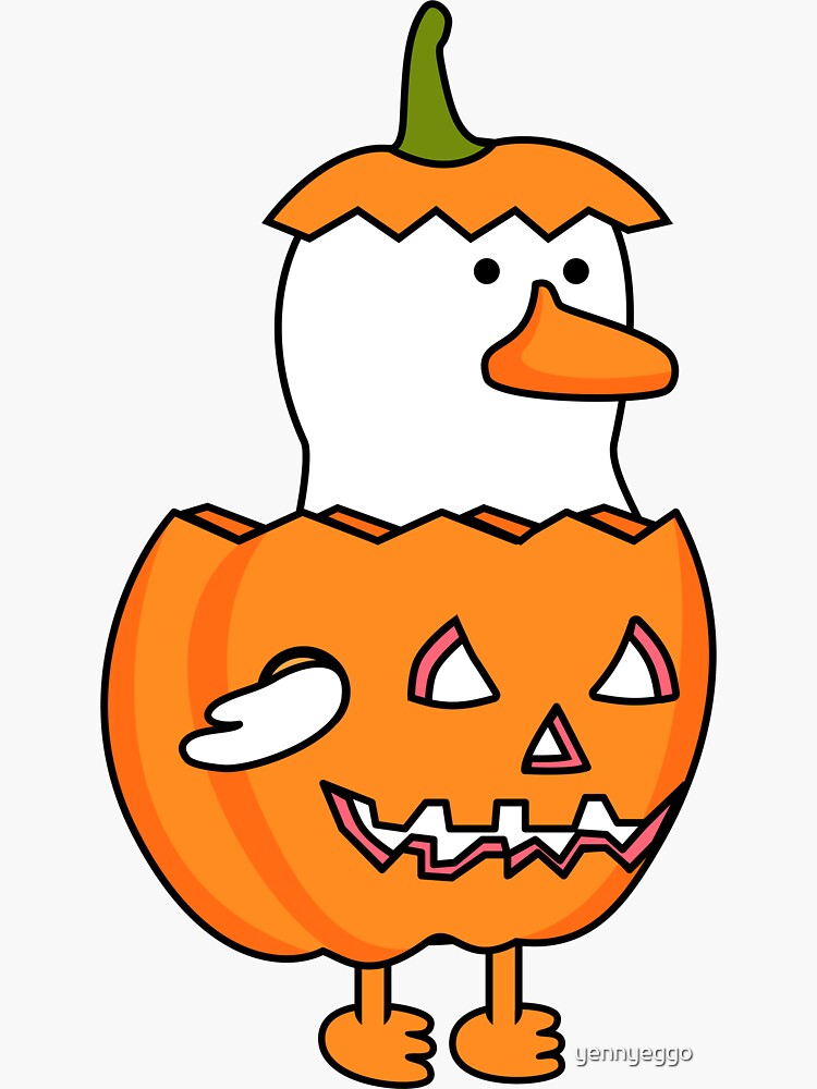 "Halloween Duck Sticker" Sticker for Sale by yennyeggo | Redbubble
