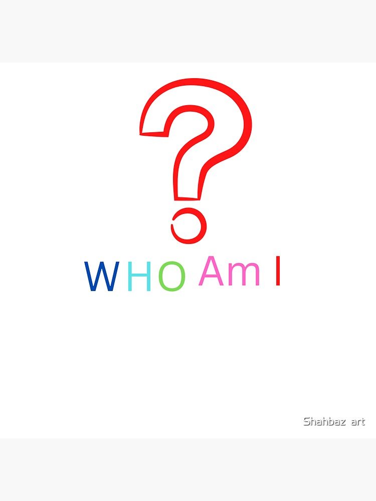 "Who am I " Sticker for Sale by Codedimagi | Redbubble