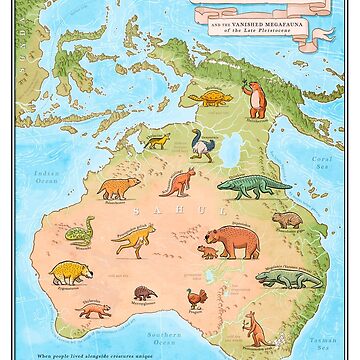 "Prehistoric megafauna map of Australia" Poster for Sale by morden ...