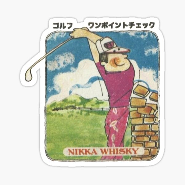 "Vintage Japanese Nikka Whisky Golf" Sticker for Sale by bopdown ...