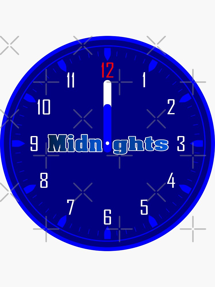 "Midnights - clock" Sticker for Sale by Alef1991 | Redbubble