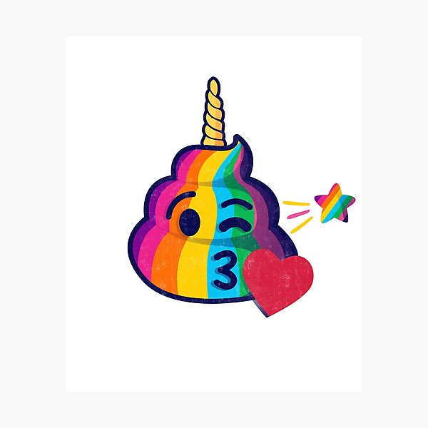 "Cute & Magical Rainbow Unicorn Poop Emoji - Birthday Gift ...