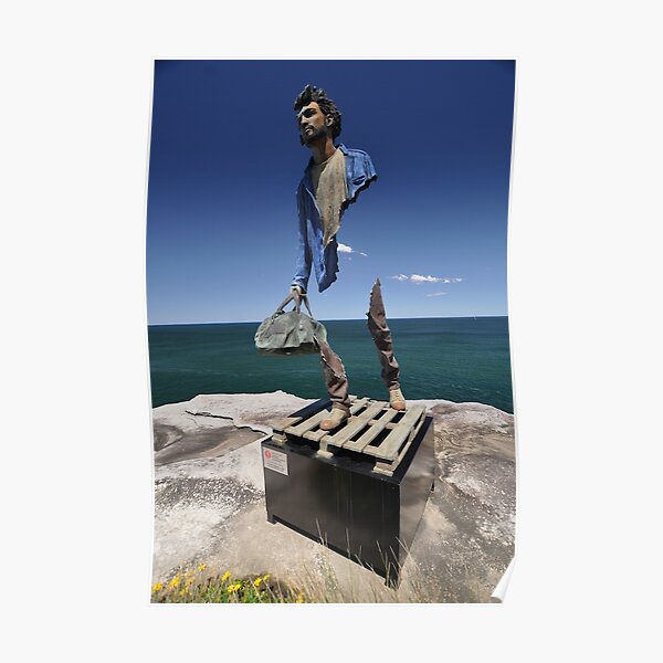 "Sculptures By The Sea Exhibition 2022 - Missing Man" Poster for Sale ...