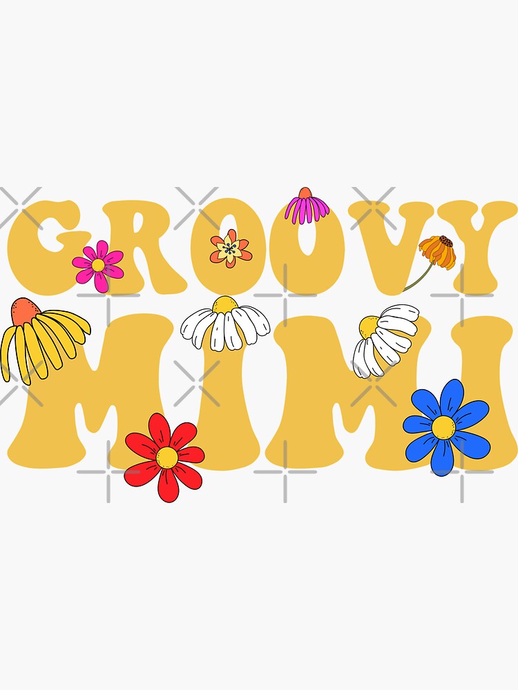 "Groovy Mimi Retro Family Baby Shower Mother's Day" Sticker for Sale by ...