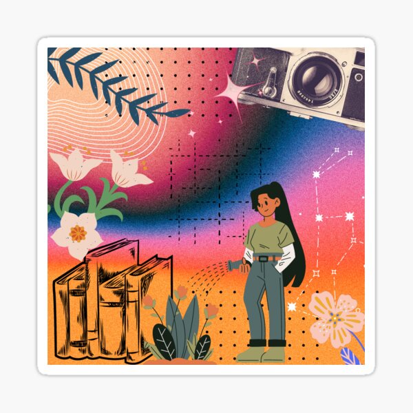 "vintage concept " Sticker for Sale by ninigagelidze | Redbubble