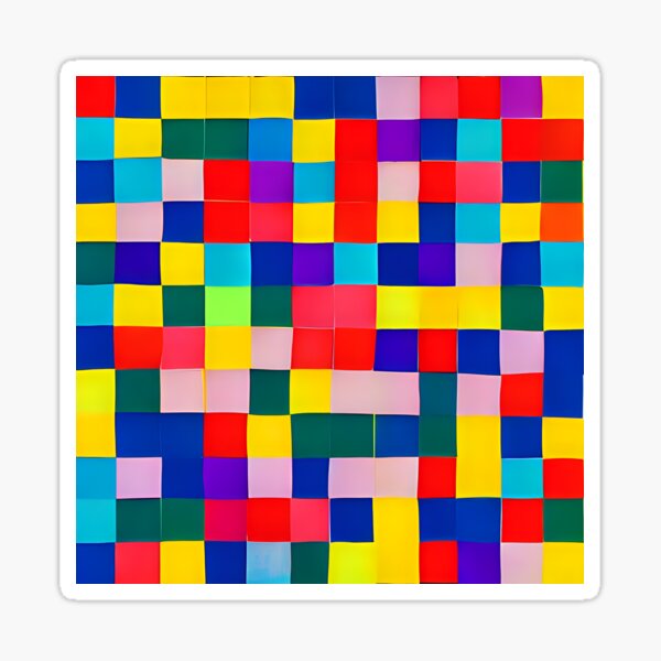 "Large squares of different colors" Sticker for Sale by AiArtPrints ...