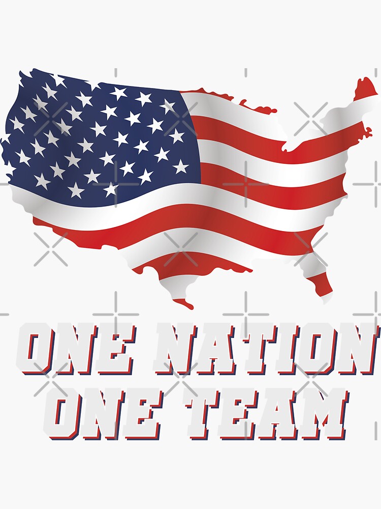 "Team USA One Nation One Team American Sports US Flag" Sticker for Sale ...