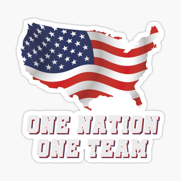 "Team USA One Nation One Team American Sports US Flag" Sticker for Sale ...