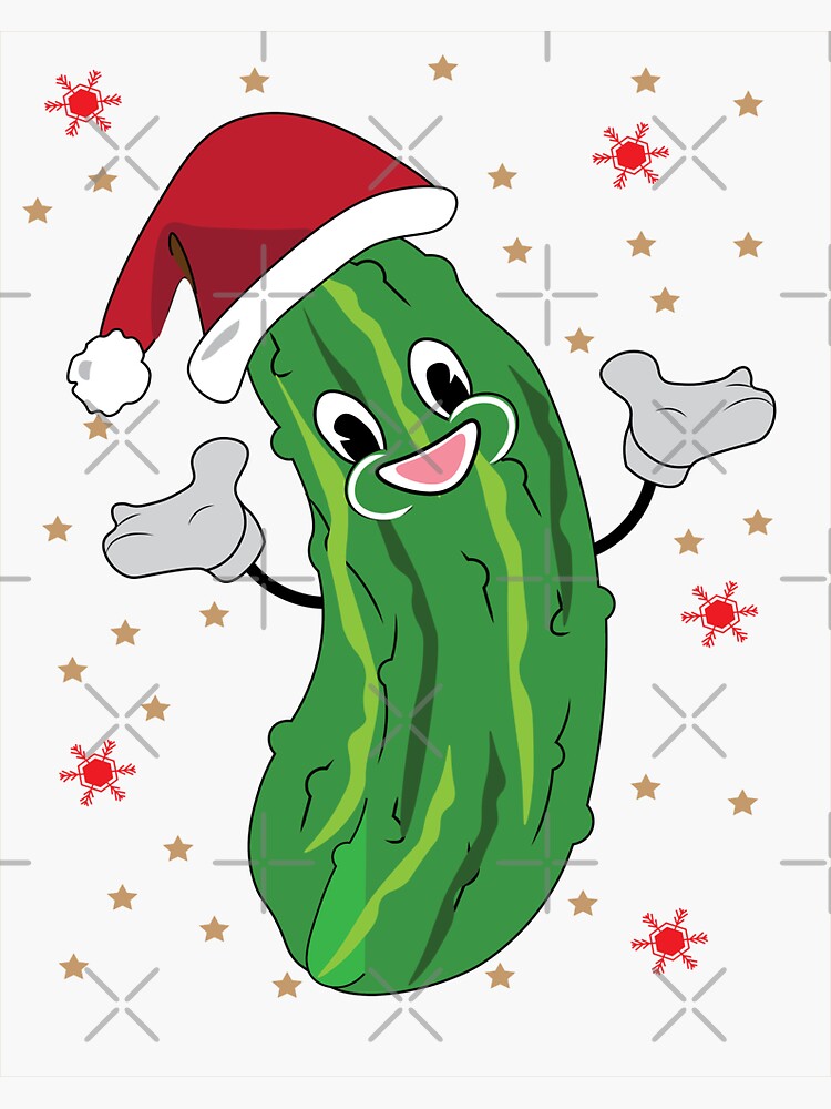 "Christmas Pickle Santa Claus" Sticker for Sale by laykers | Redbubble