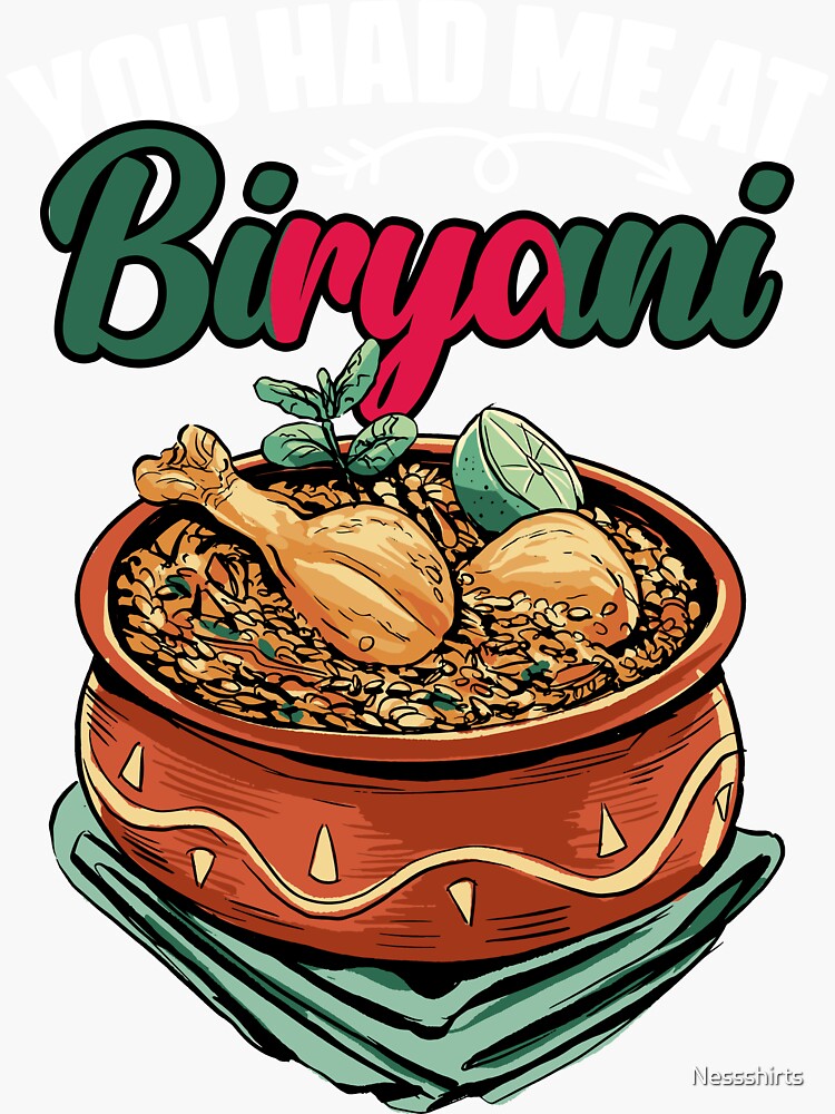 "You Had Me Funny Bangladeshi Food Biryani Bangladesh Roots" Sticker ...