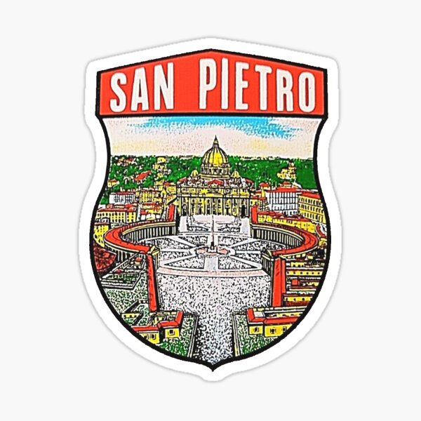 "San Pietro Vatican Vaticano City Citta del Vaticano Souvenir" Sticker ...