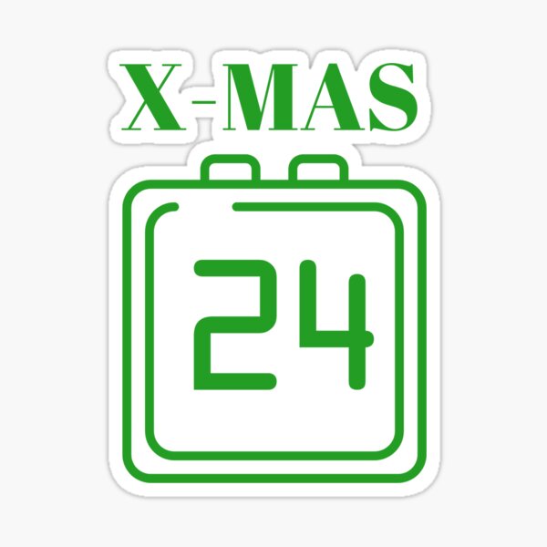 "X Mas 24" Sticker for Sale by verobydesign | Redbubble