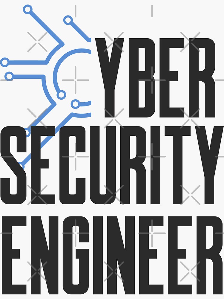 "Cyber Security Engineer Blue Circuits" Sticker for Sale by Fsestyle ...