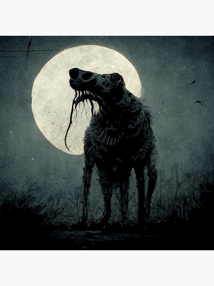 " Scary dog beast at night. " Sticker for Sale by Maniock | Redbubble