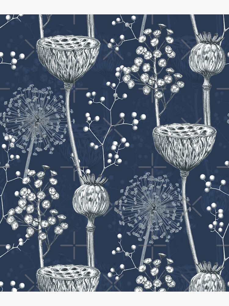 "Blue Seed Garden" Sticker for Sale by SpilloDesign | Redbubble