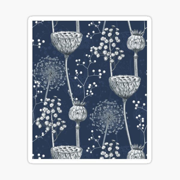 "Blue Seed Garden" Sticker for Sale by SpilloDesign | Redbubble