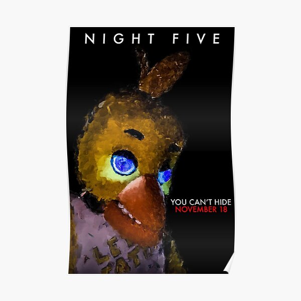 "NIGHT FIVE animatronic poster 2" Poster for Sale by GamerSketch ...