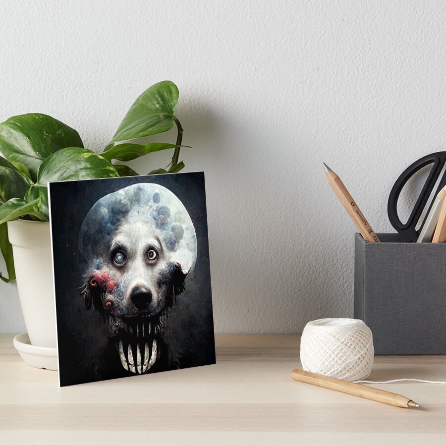 "Scary dog beast from a nightmare." Art Board Print for Sale by Maniock ...