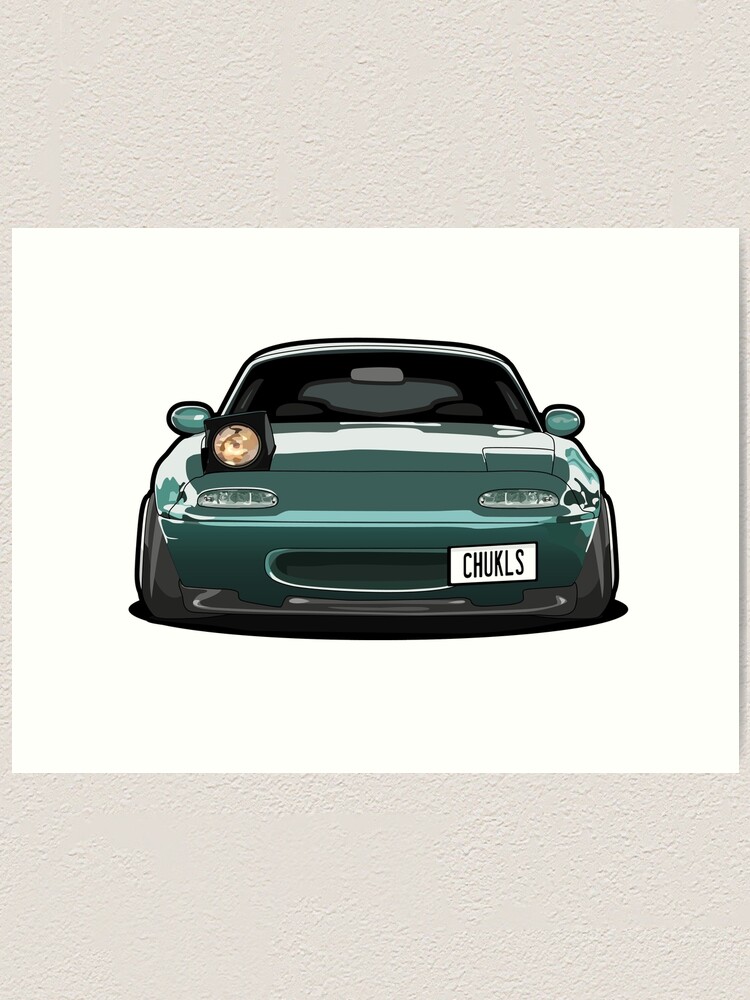 "Miata Wink Car" Art Print for Sale by ChucklesDesign | Redbubble
