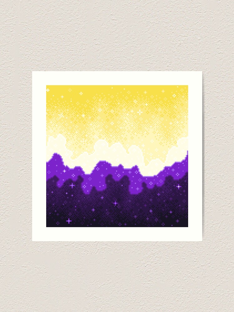 Acrylic Non-Binary Pride Flag Painting 4x4x1.5in Art & Collectibles ...