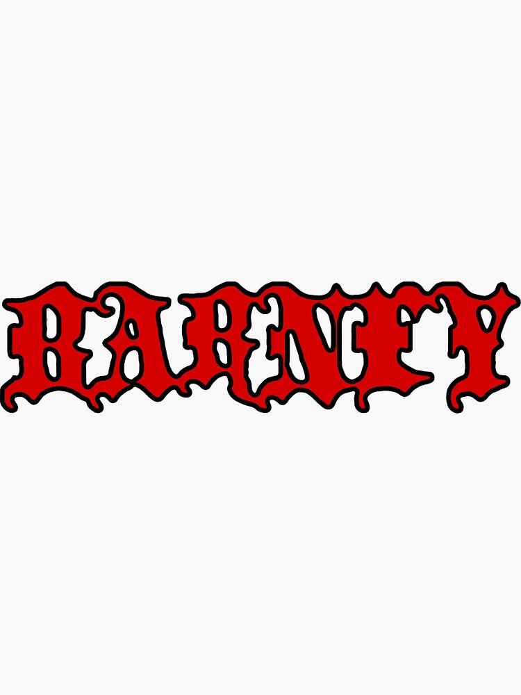 "New Logo BARNEY red" Sticker for Sale by BARNEY645 | Redbubble