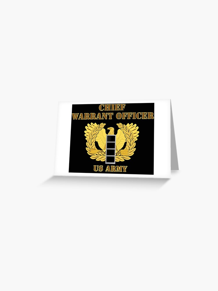 "Army - Emblem - Warrant Officer 4 - CW4 w Eagle - US Army" Greeting ...