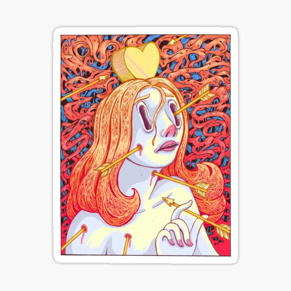 "Heart Attack" Sticker for Sale by Villainmazk | Redbubble