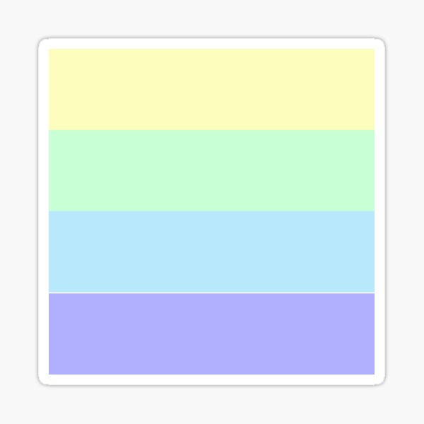 "Aesthetic pastel rainbow colour combination " Sticker for Sale by ...
