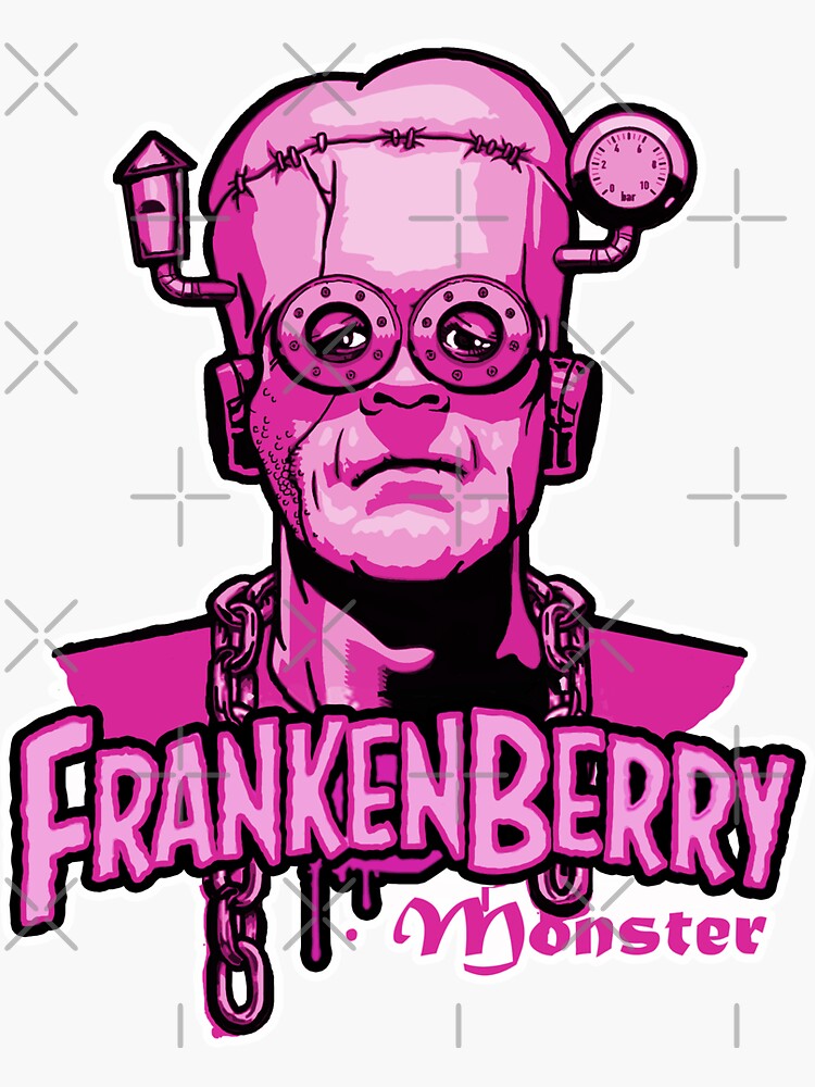"PARODY-FRANKENBERRY-MONSTER" Sticker for Sale by mike80s | Redbubble
