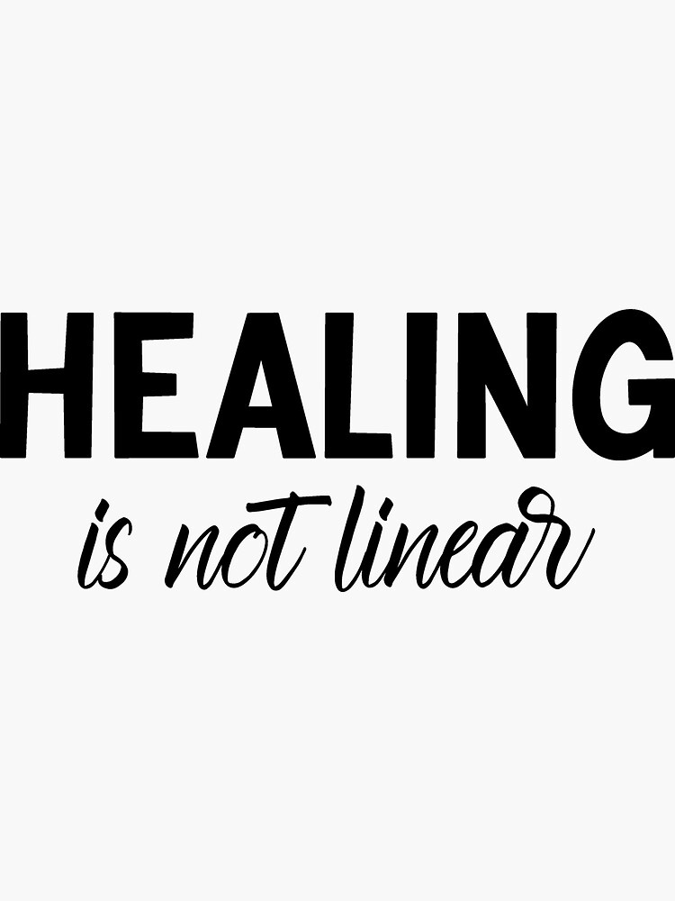 "Healing Is Not Linear Groovy" Sticker for Sale by HassaneGribi | Redbubble