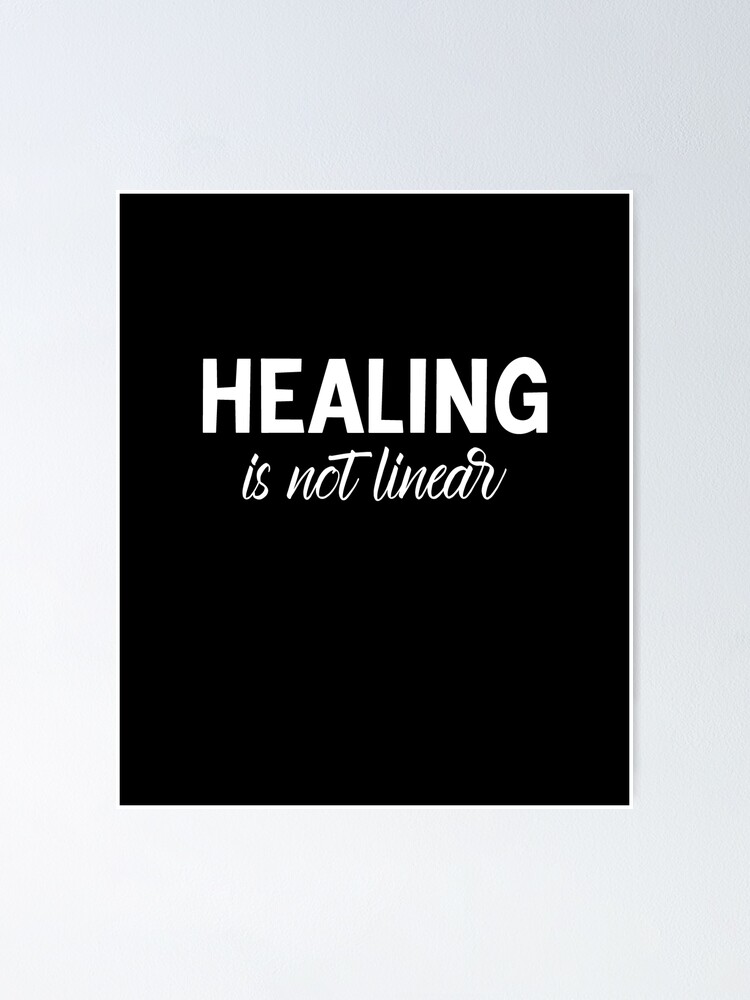 "Healing Is Not Linear Groovy" Poster for Sale by HassaneGribi | Redbubble