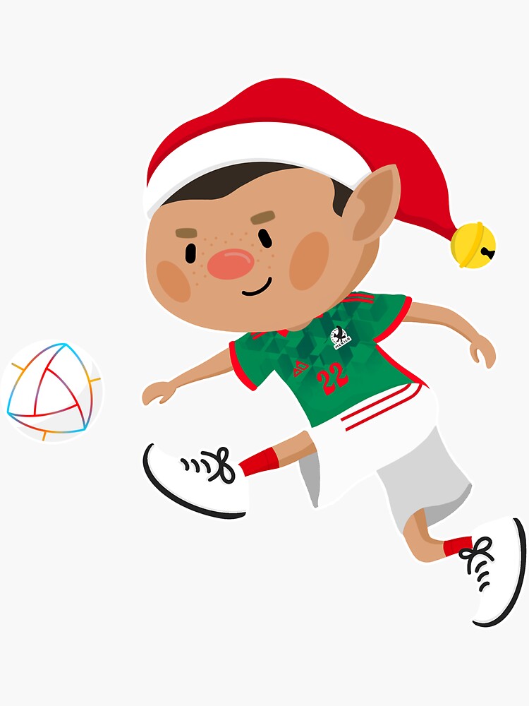 "Mexico World Cup Christmas Elf" Sticker for Sale by abtchlr | Redbubble