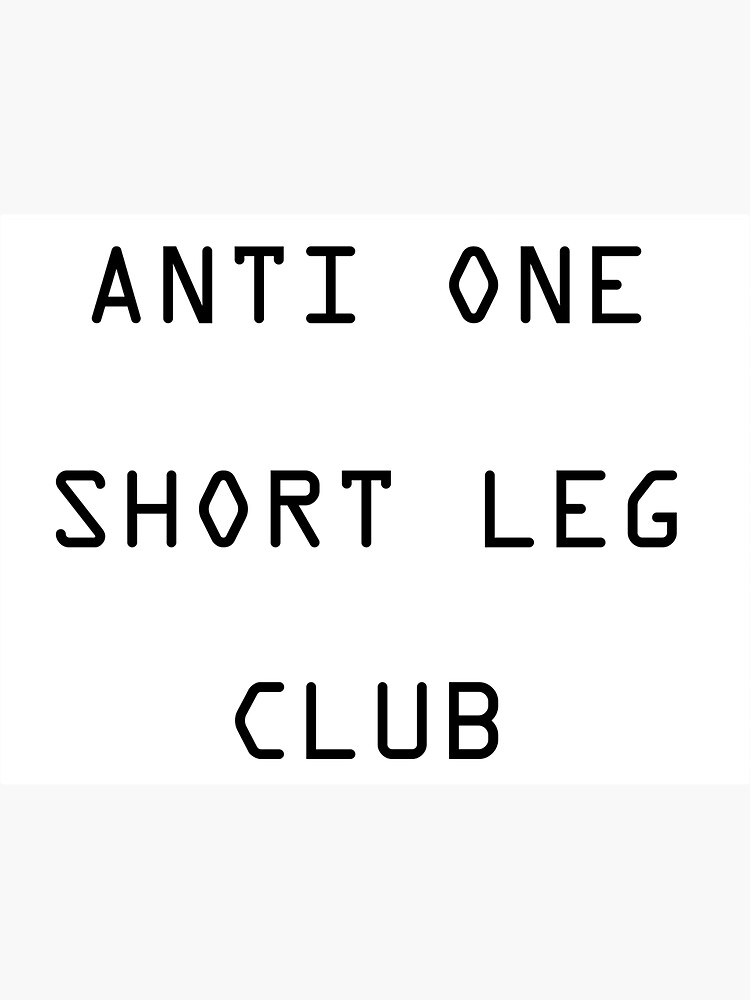 "Anti one short leg club" Sticker for Sale by VeeMakesStuff | Redbubble