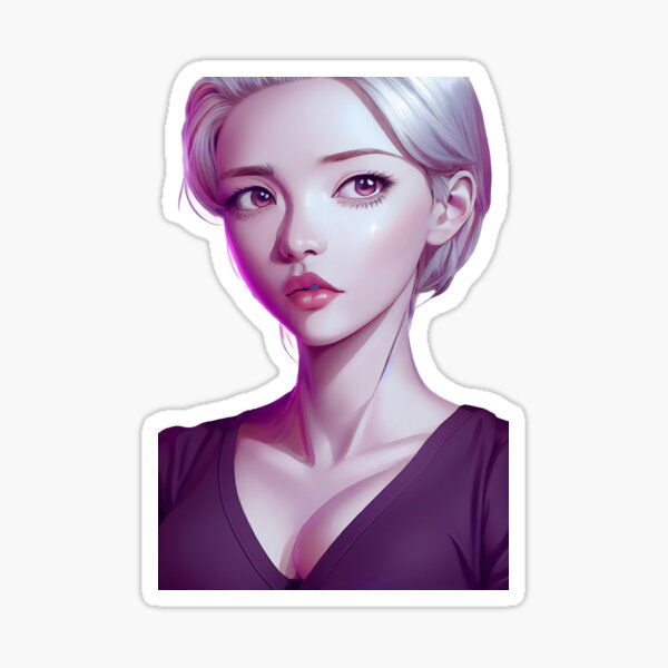 Pinup Anime Blonde Boobs Girl 2 Sticker For Sale By Osy003 Redbubble