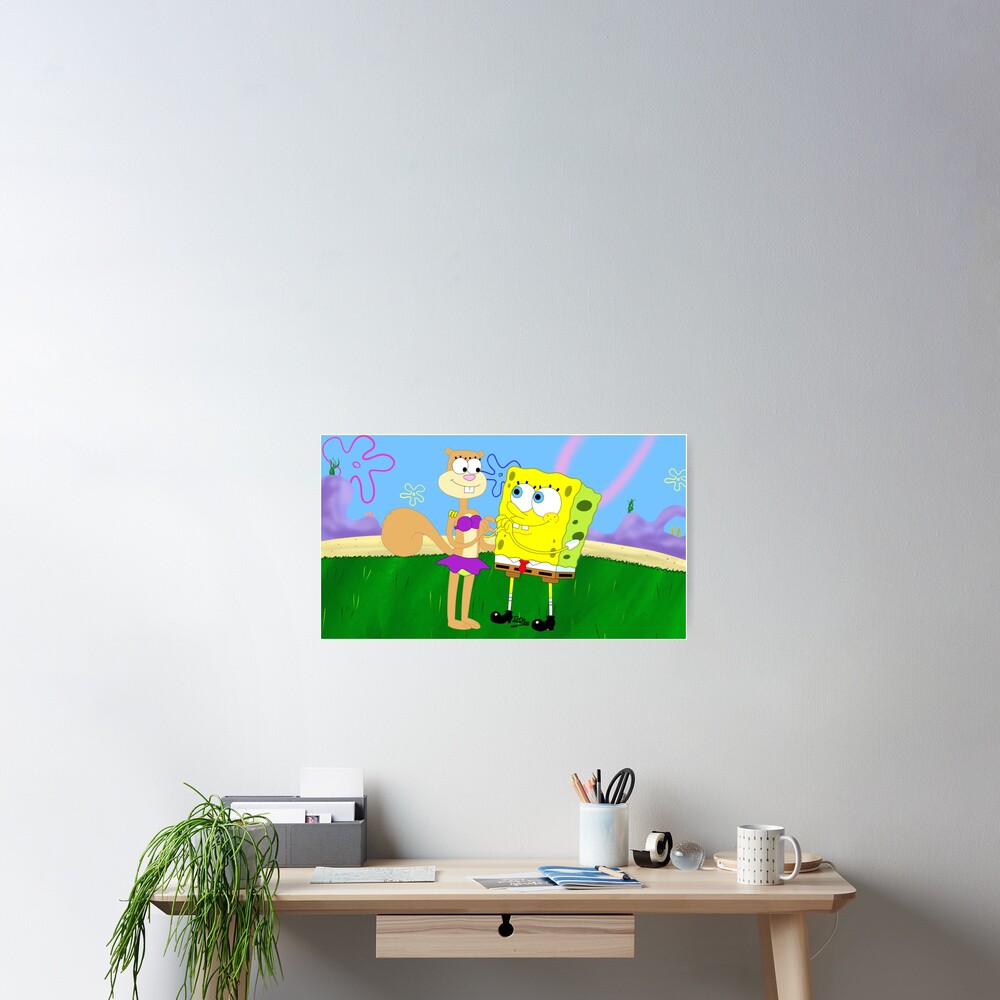 "Spandy SpongeBob x Sandy Cheeks" Poster for Sale by iedasb | Redbubble