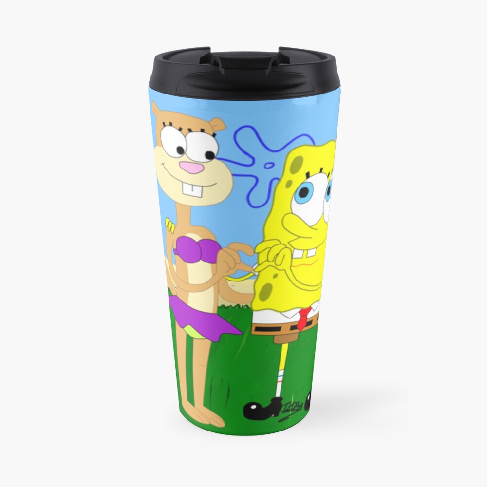 "Spandy SpongeBob x Sandy Cheeks" Travel Coffee Mug for Sale by iedasb ...