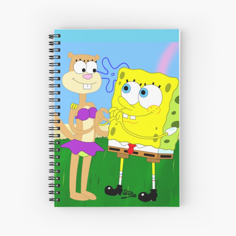 "Spandy SpongeBob x Sandy Cheeks" Spiral Notebook by iedasb | Redbubble