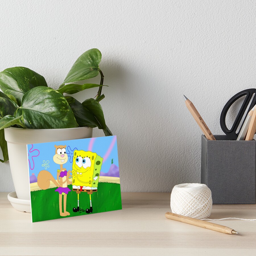"Spandy SpongeBob x Sandy Cheeks" Art Board Print by iedasb | Redbubble
