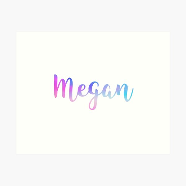 Megan Name Tag For