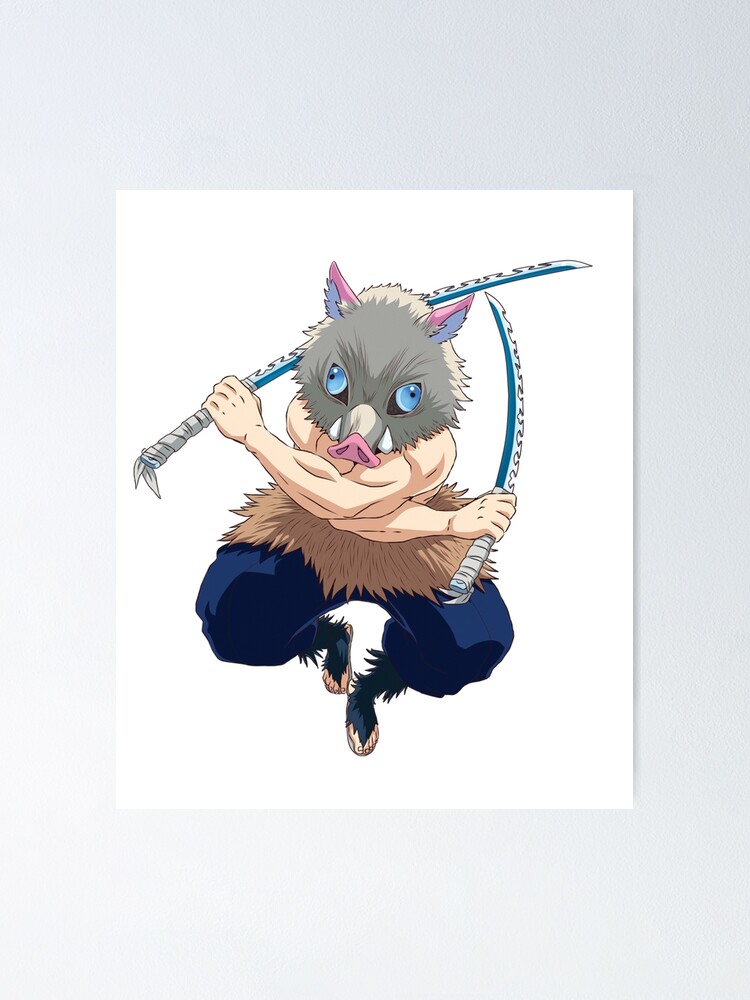 "Demon Slayer Inosuke" Poster for Sale by pymbor | Redbubble