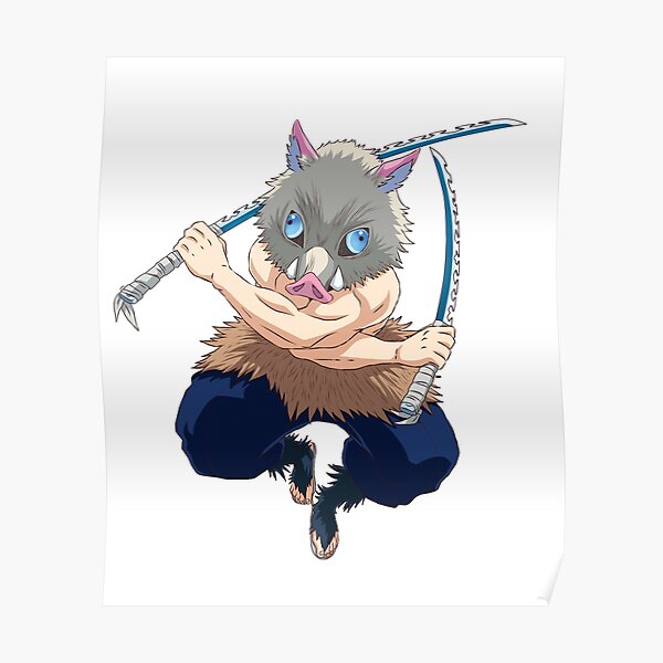 "Demon Slayer Inosuke" Poster for Sale by pymbor | Redbubble