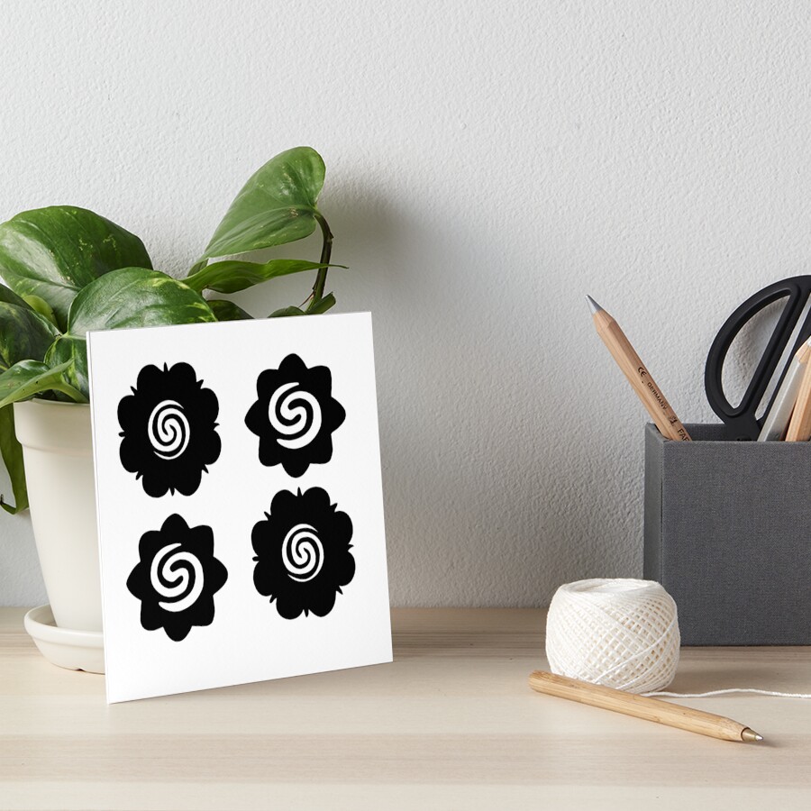 "T-shirt Template with Bunga Terung Dayak Borneo Design" Art Board ...